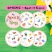 Spring Spot It Card Game: Family Matching Game (instant Download) - Etsy
