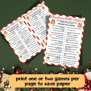 Christian Christmas Game: Bible 'would You Rather' (printable) - Etsy