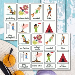 Action Verbs Flashcards Activities in English Flash Cards Printable ...