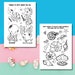 Summer Coloring Pages English Words Printable Bundle Vocabulary ...