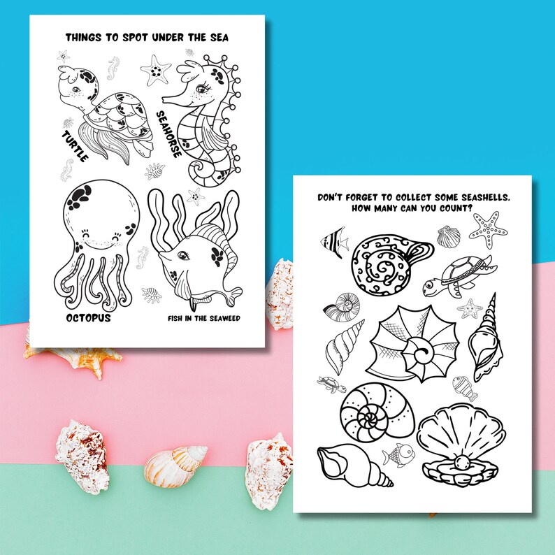 Summer Coloring Pages English Words Printable Bundle Vocabulary ...