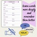 Vocabulary List Template Editable Worksheet Language Study Notebook ...