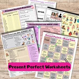 Present Perfect Tense English Grammar Exercises Practice Worksheets ...