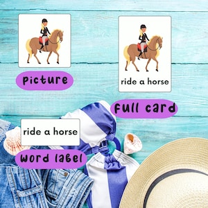 Action Verbs Flashcards Activities in English Flash Cards Printable ...