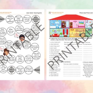 Was Were Past Simple Worksheet Bundle English Grammar There Was There ...