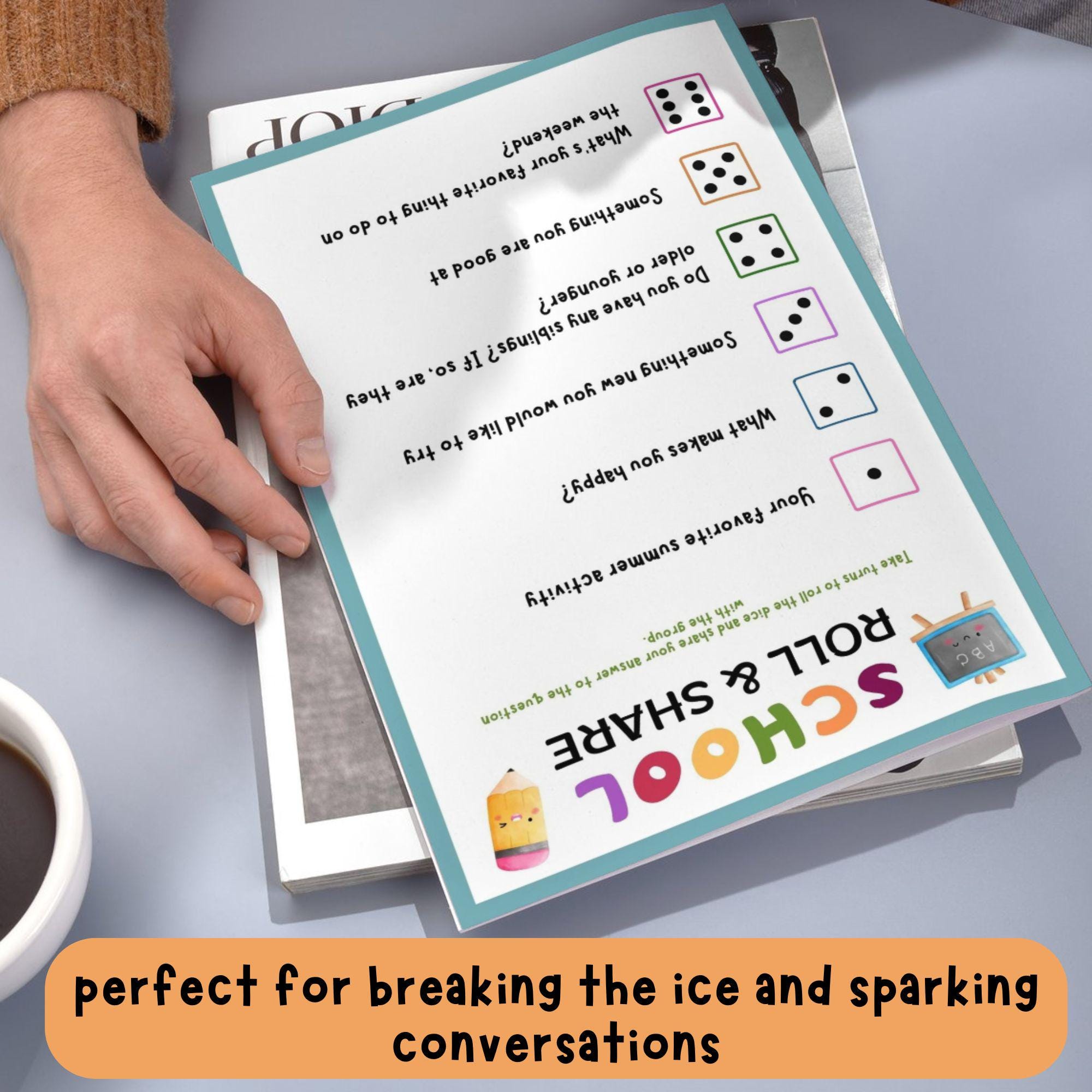 Back to School Dice Game Roll & Share Classroom Activity Printable ...