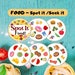 Food Spot It Seek It Card Game Vocabulary Matching Game Family ...