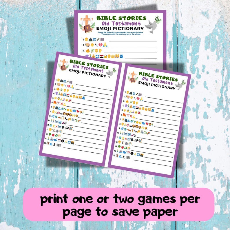 Emoji Bible Pictionary Game: Women of the Bible Trivia (printable ...