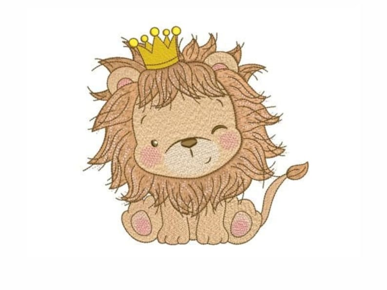 Cute Baby Lion Embroidery Design, 3 Sizes, Instant Download - Etsy