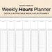 Weekly Hours Planner | 7-24H Digital or Printable - Etsy