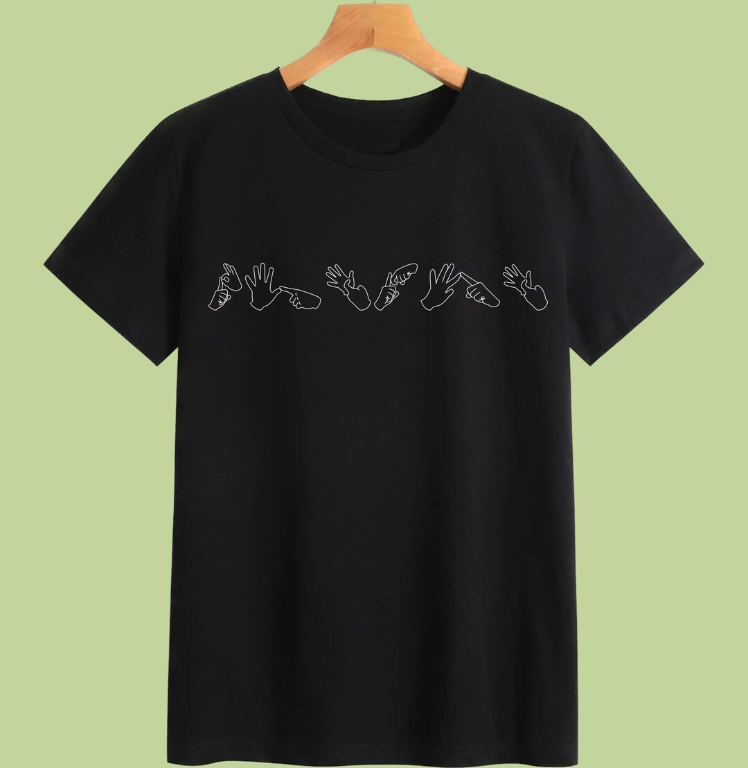 Personalized Auslan Kids Shirt Custom Name in Australian Sign Language ...