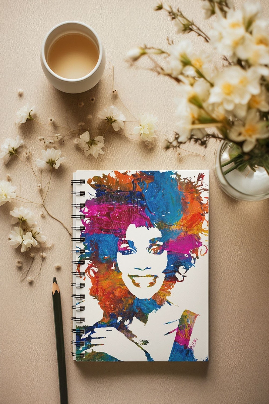 Vintage Retro Whitney Houston Planner Spiral Notebook Journal Ruled ...