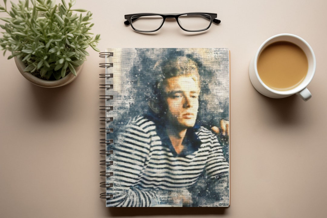 Vintage Retro James Dean Rebel Without a Cause Planner Spiral Notebook ...