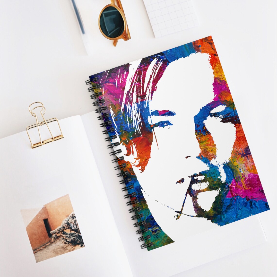 Vintage Retro Young Dicaprio Fan Art Daily Planner Spiral Notebook ...