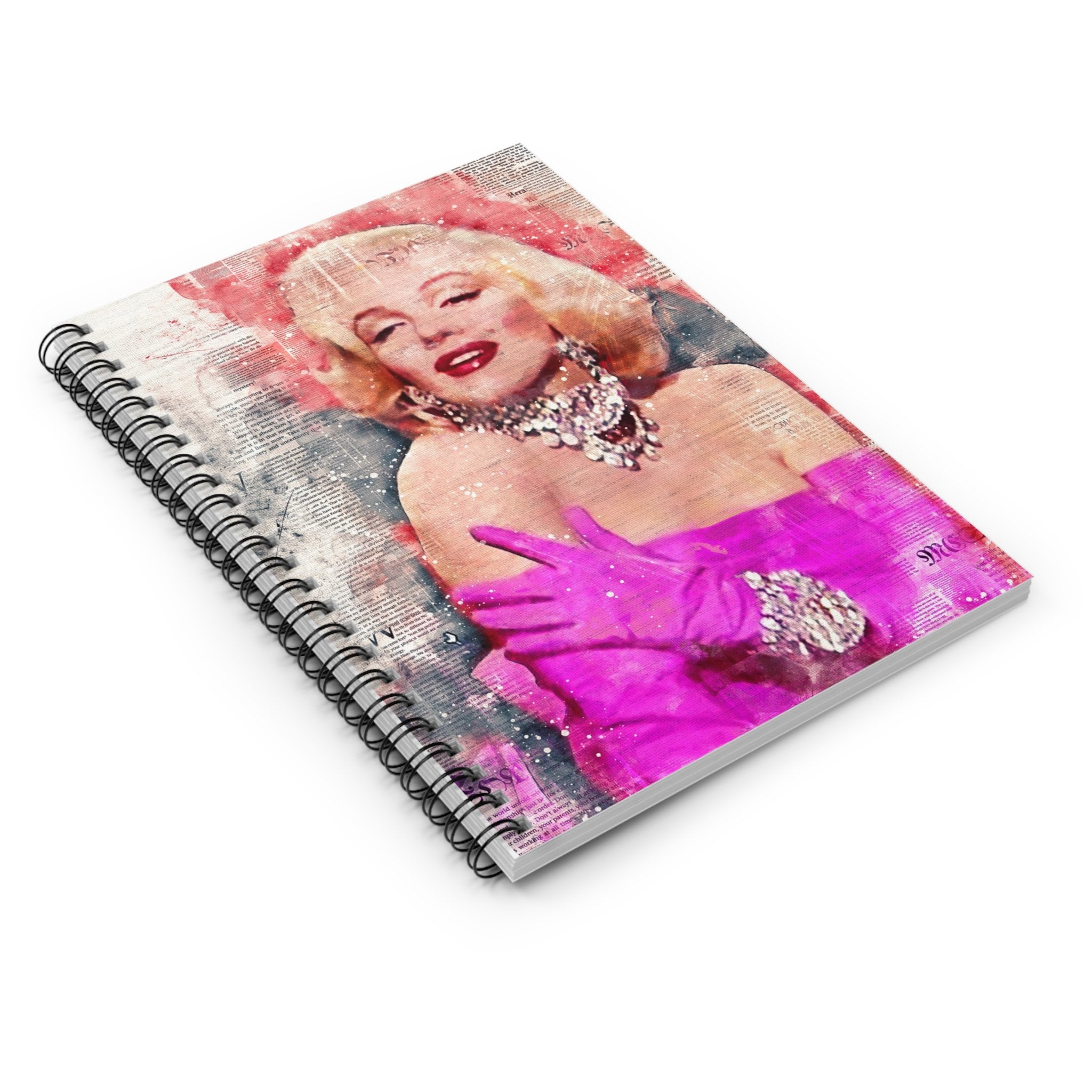 Vintage Retro Art Marilyn Monroe Spiral Notebook Journal Ruled Line for ...