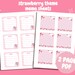 Strawberry Pink Daily Notepad, Cute Printable Memo Pad, Kawaii Lined ...