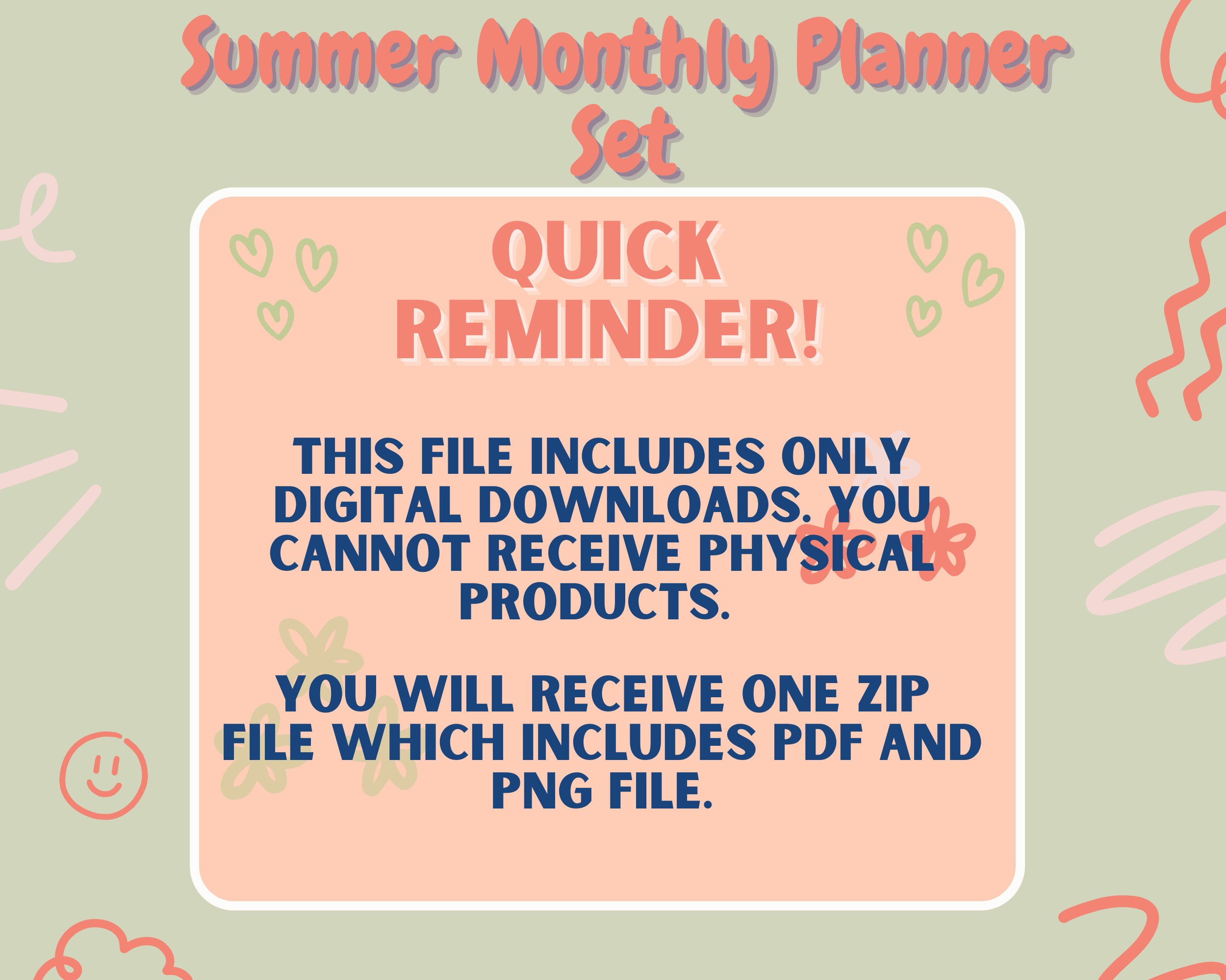 Summer Fruit Printable Monthly Planner, Undated Monthly Calendar, Month ...