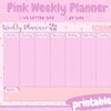 Strawberry Weekly Planner, Digital Productivity Week Calendar ...