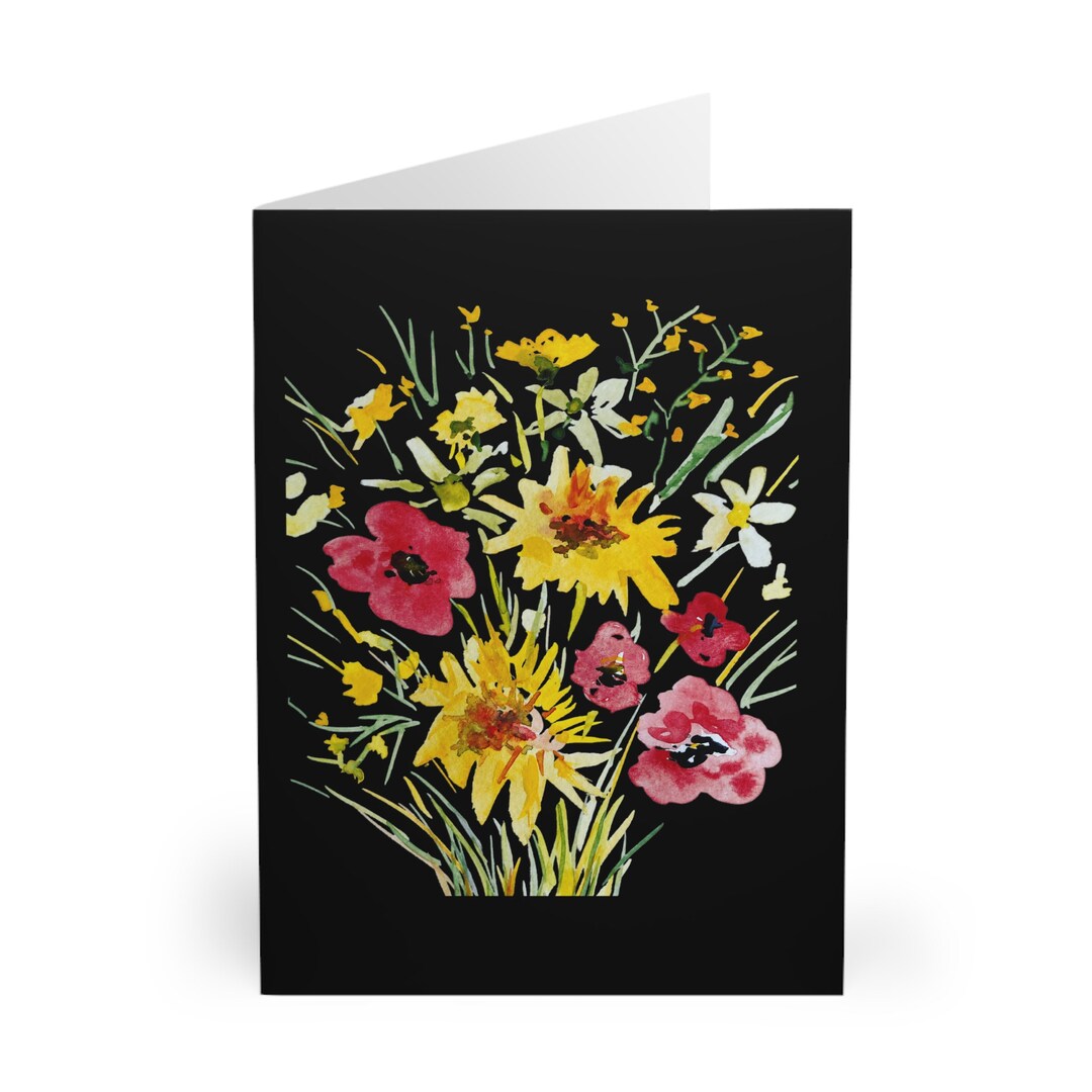 Flowers Multi-design Greeting Cards Flower Greeting Cards - Etsy