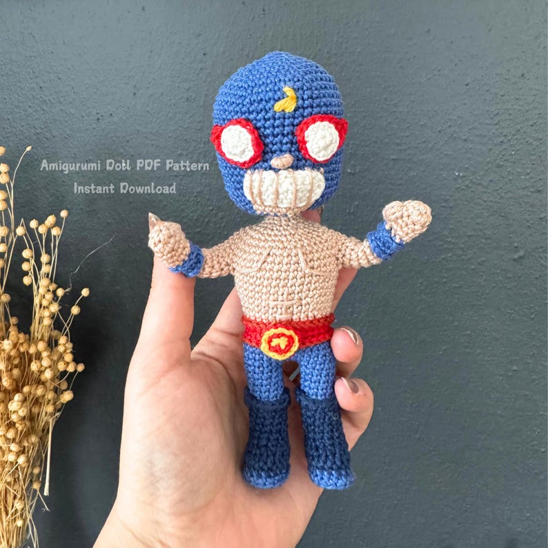 Wrestler Amigurumi Crochet Pattern: Handmade Plushie Toy (digital PDF ...