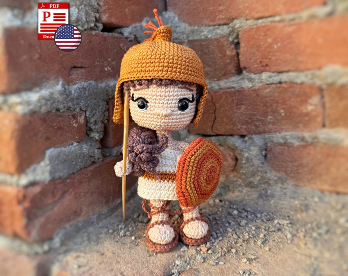 Athena Amigurumi Pattern Greek Mythology Crochet Doll, No Sew Amigurumi ...