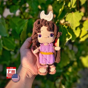Artemis Goddess Crochet Doll Pattern, Amigurumi Greek Mythology Toy ...