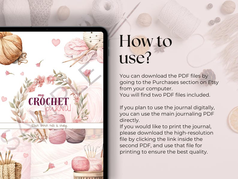 Printable Crochet Project Planner, Reusable 19 Pages Digital Crochet ...