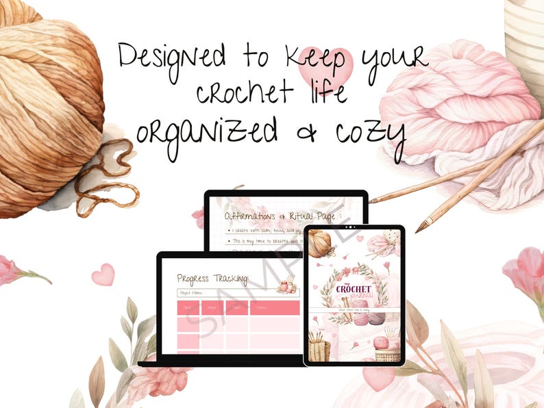 Printable Crochet Project Planner, Reusable 19 Pages Digital Crochet ...