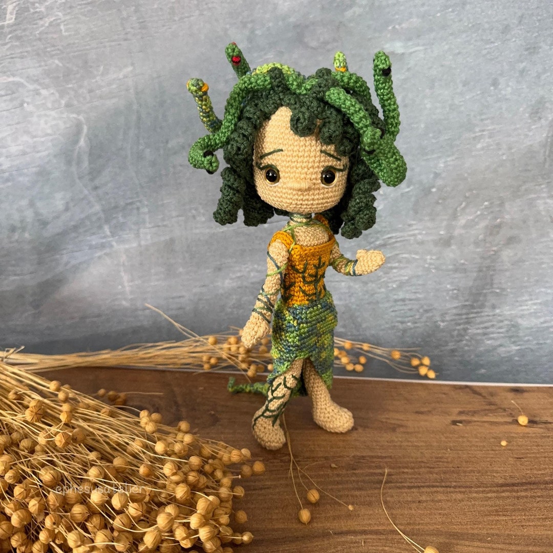 Medusa Amigurumi Crochet Pattern: Greek Mythology Serpent Doll (PDF) - Etsy