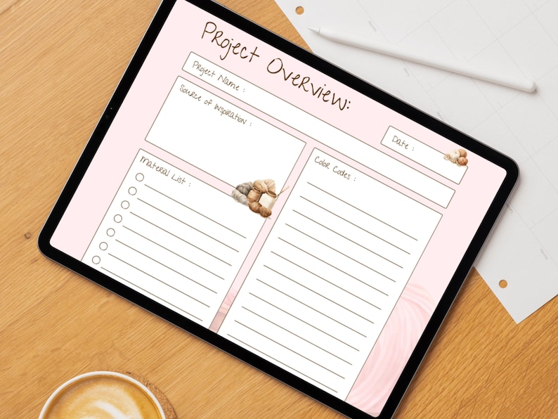 Printable Crochet Project Planner, Reusable 19 Pages Digital Crochet ...
