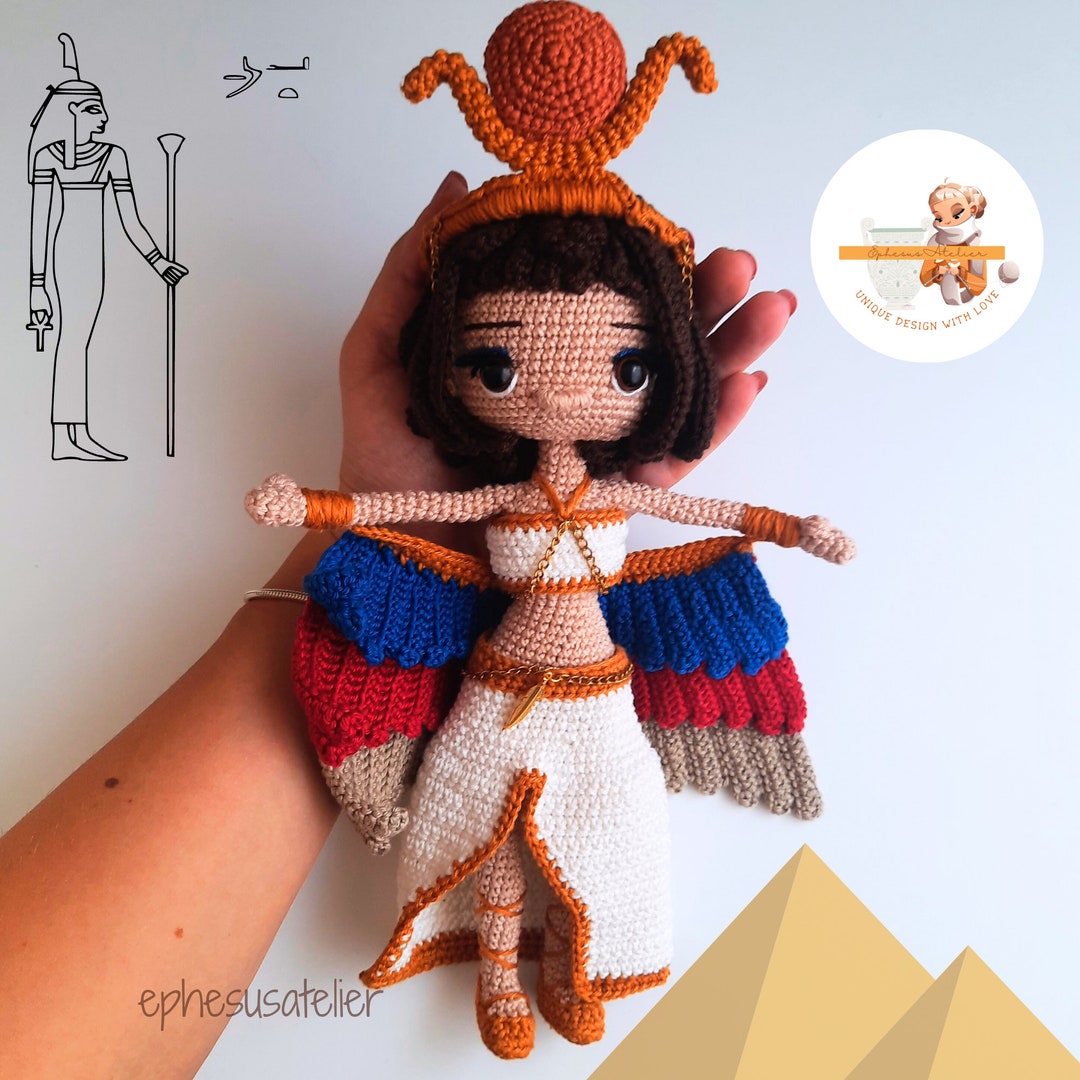 Amigurumi Doll Pattern Ancient Egypt Princess Divine Goddess Isis, DIY ...