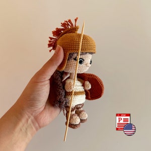 Athena Amigurumi Pattern Greek Mythology Crochet Doll, No Sew Amigurumi ...
