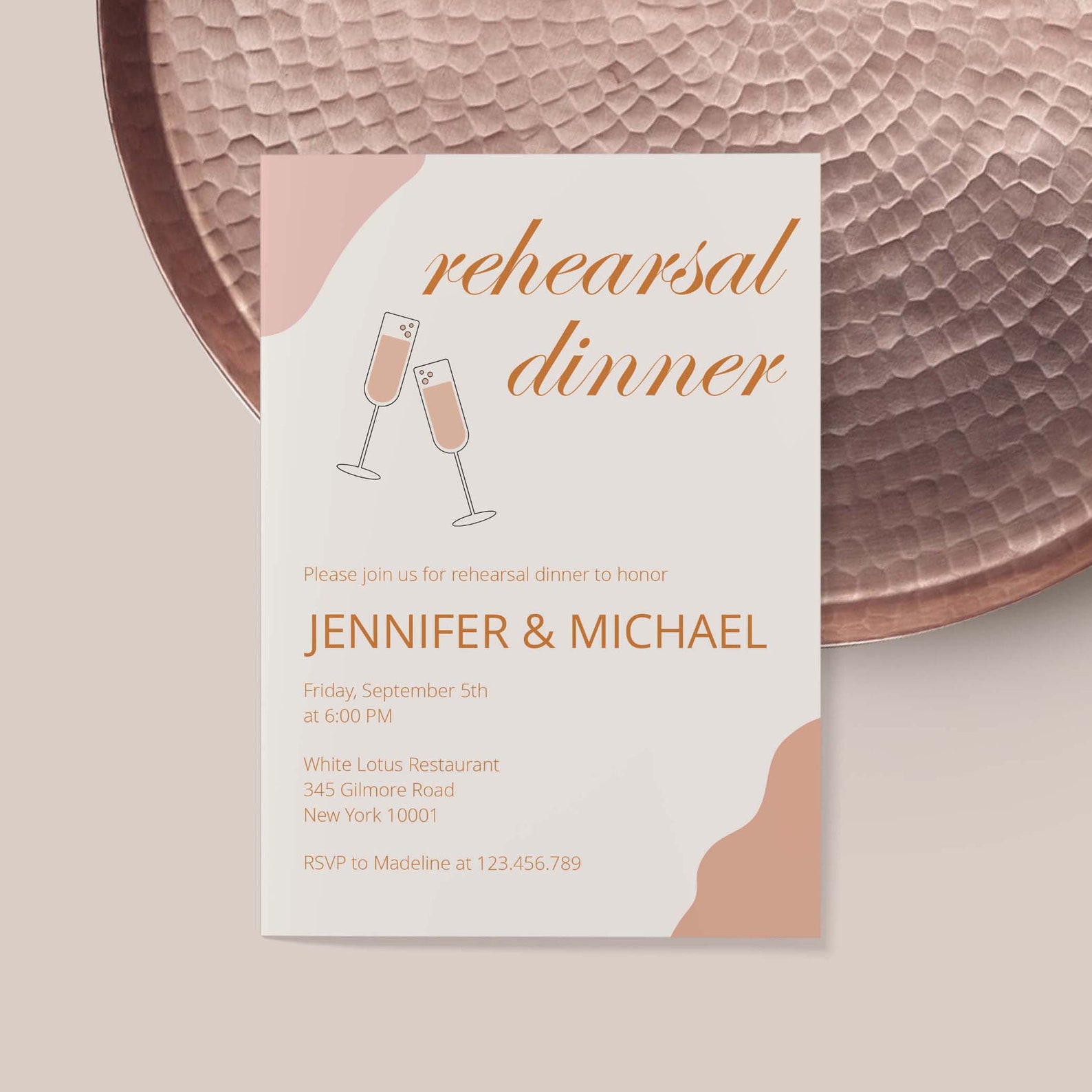 Printable Rehearsal Dinner Invitation, Dinner Party Invite, the Night ...