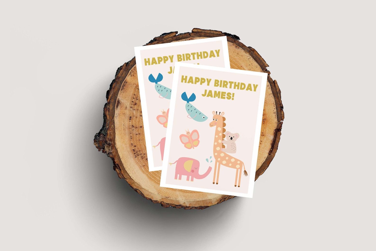 Party Animals Birthday Card Editable Fun Animal Birthday - Etsy
