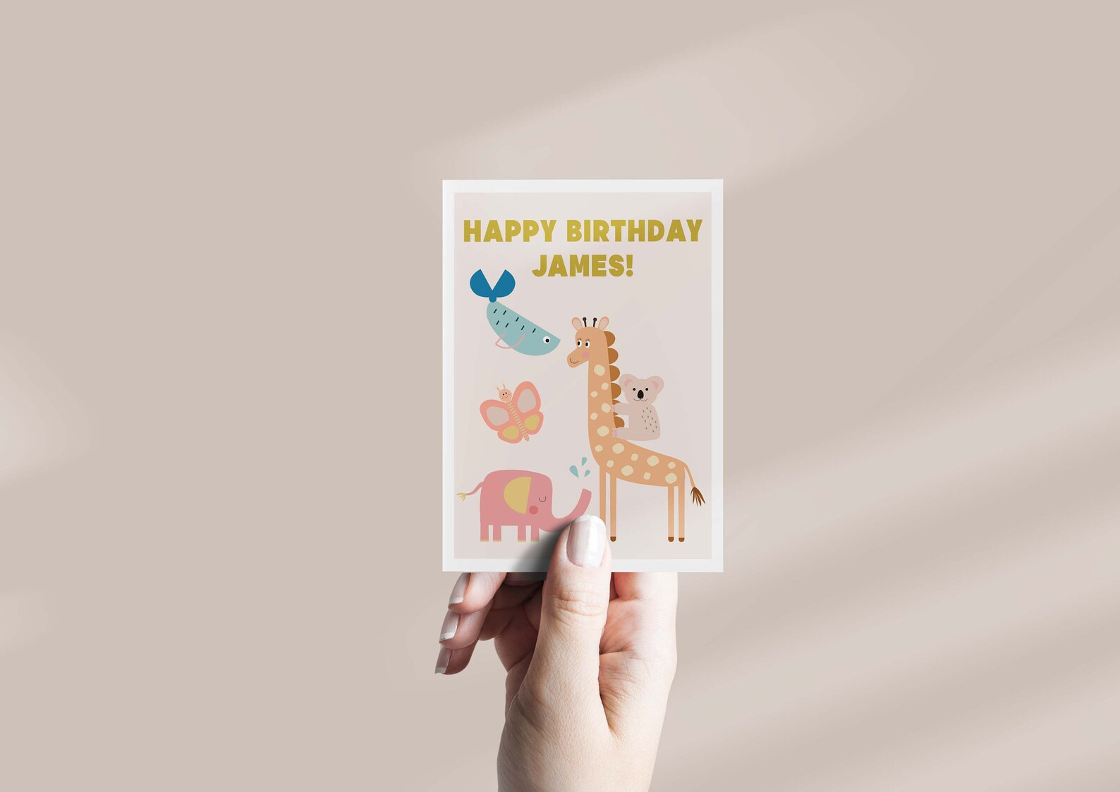 Party Animals Birthday Card Editable Fun Animal Birthday - Etsy