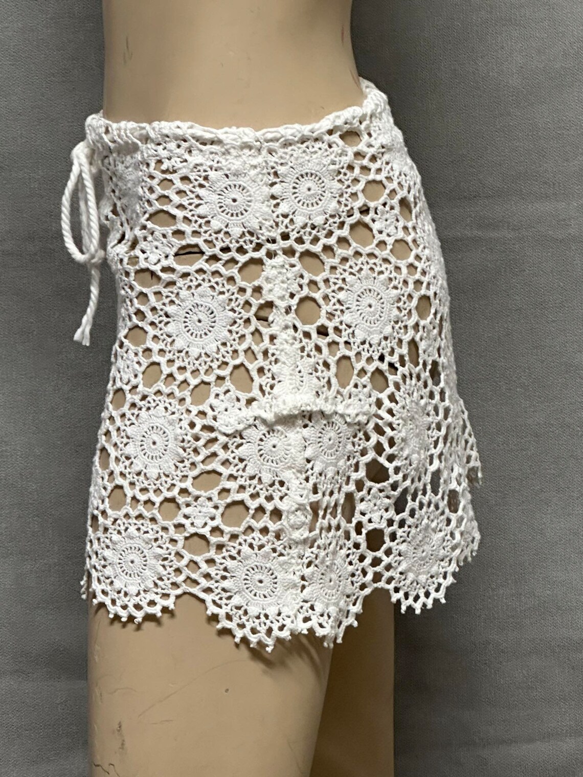 Crochet Mini Skirt Crochet Gift Skirt Crochet Beach Skirt Holiday Skirt ...