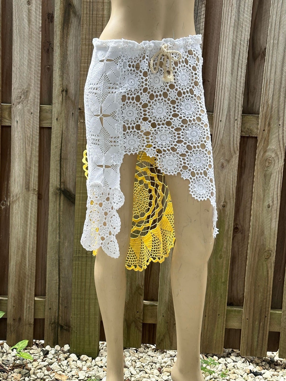 Crochet Skirt, Beach-ready Skirt, Boho Beachwear, Crochet Lace Skirt ...