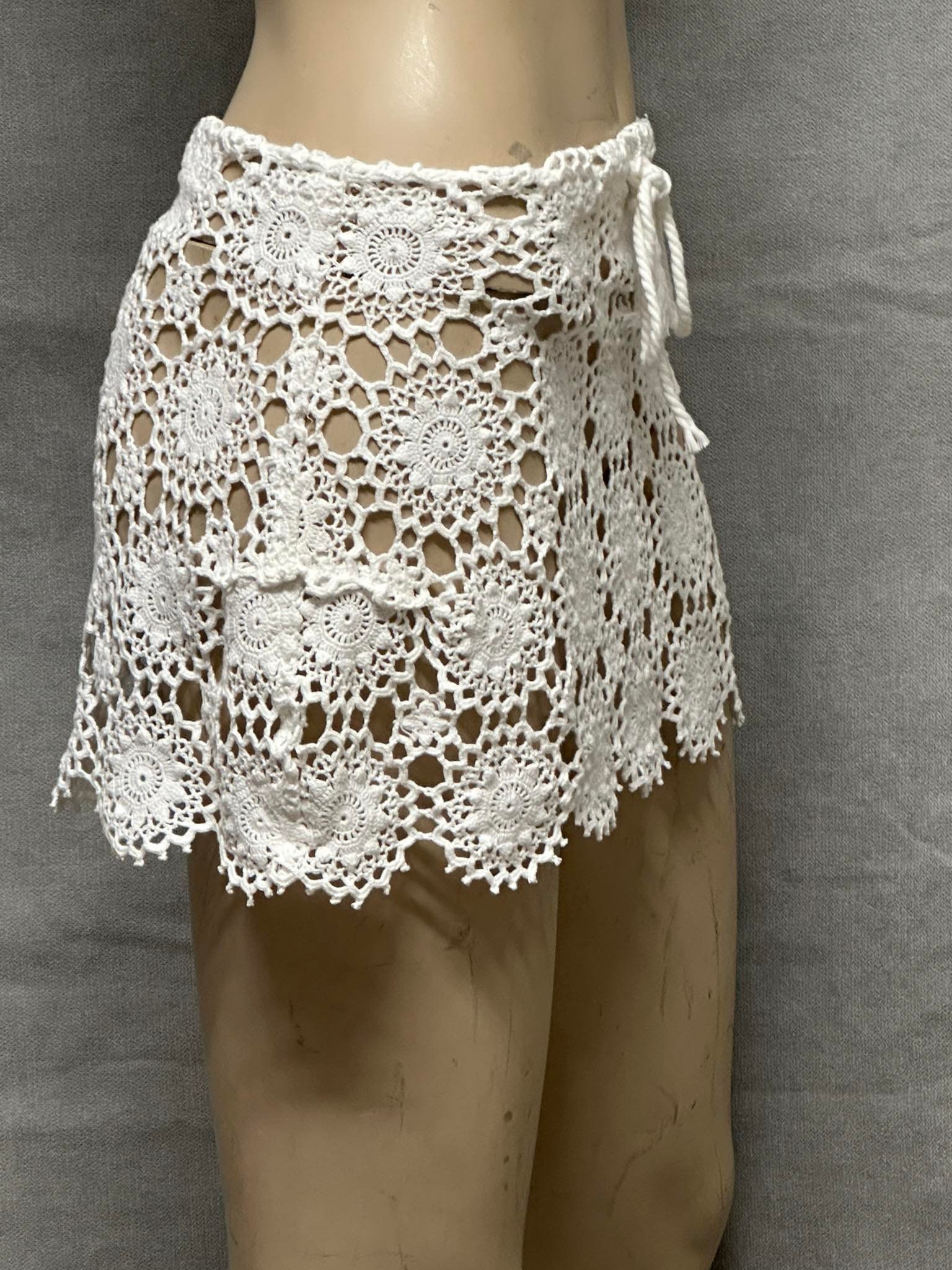 Crochet Mini Skirt Crochet Gift Skirt Crochet Beach Skirt Holiday Skirt ...