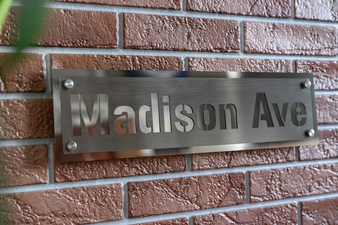 Contemporary Cut Out Modern House Number Sign Printed Address Signage ...