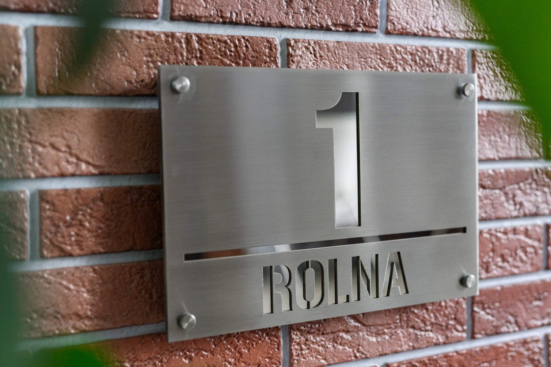 Contemporary Cut Out Modern House Number Sign Printed Address Signage ...