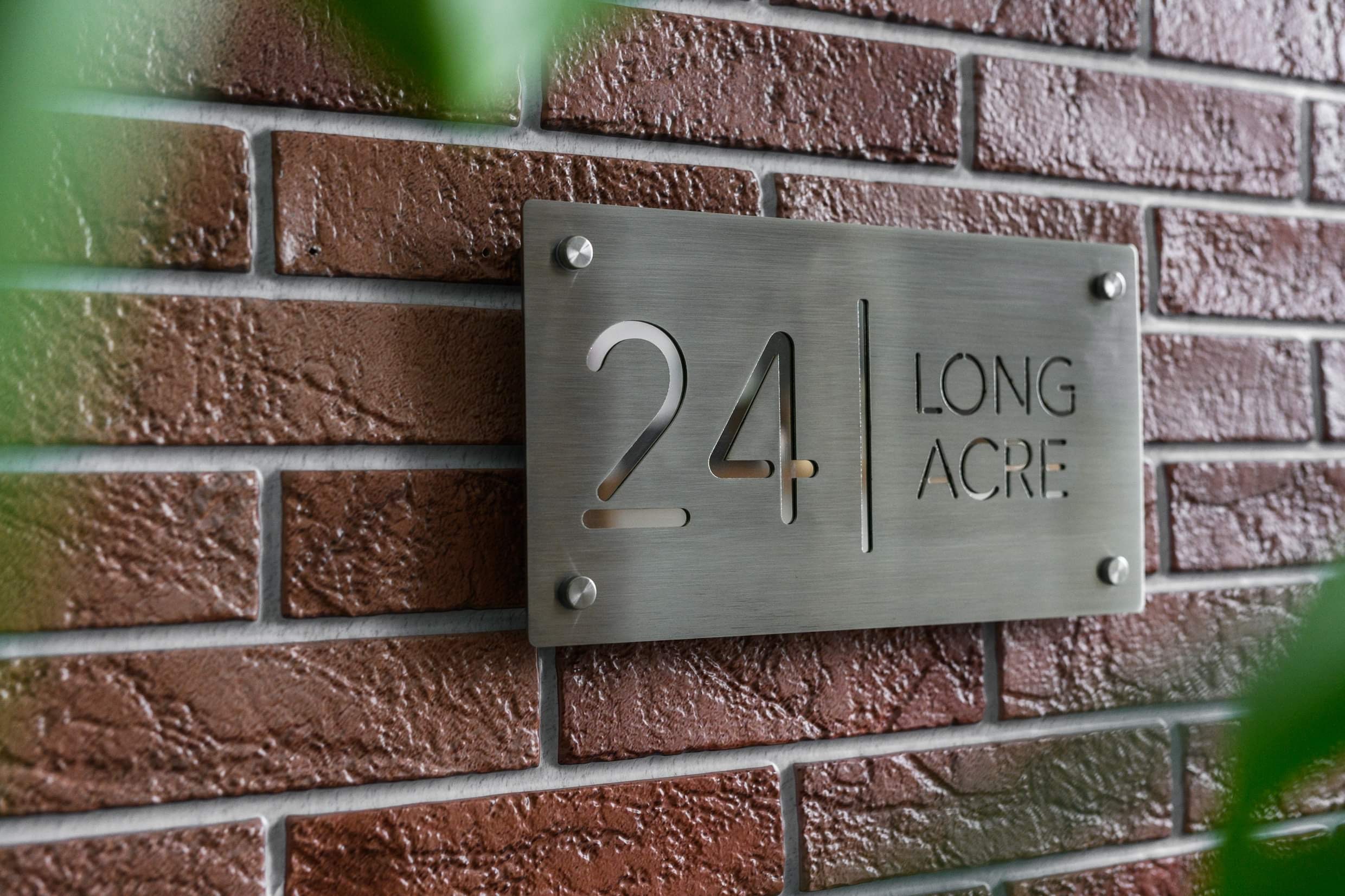 Contemporary Cut Out Modern House Number Sign Printed Address Signage ...