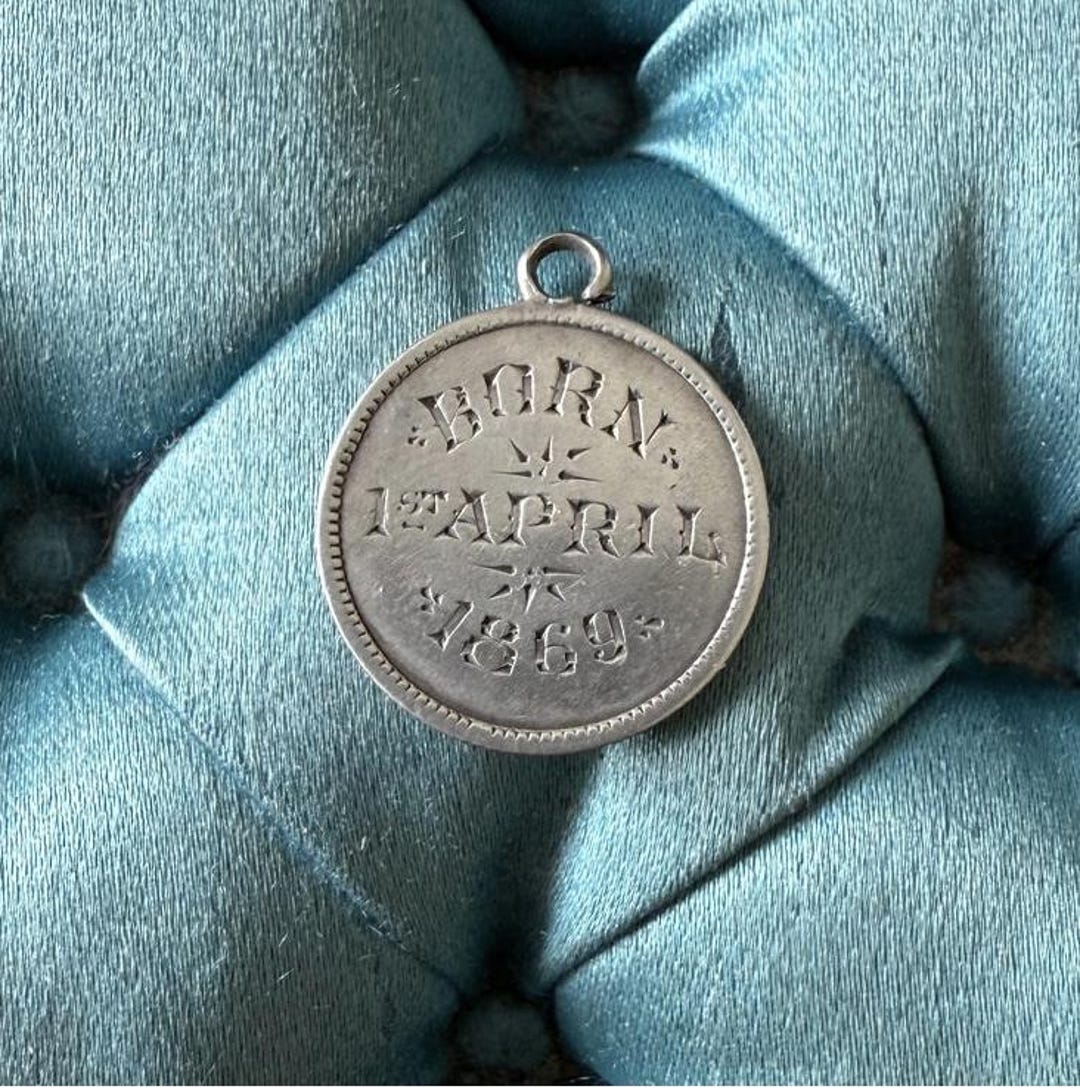 Victorian Born 1st April 1869 Love Token Charm - Etsy