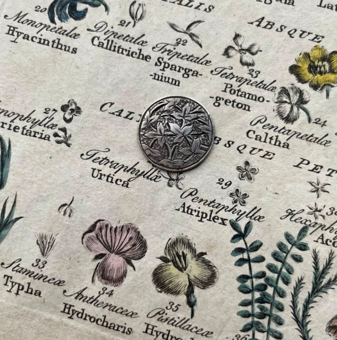 Victorian Ivy Pictorial Love Token Charm - Etsy