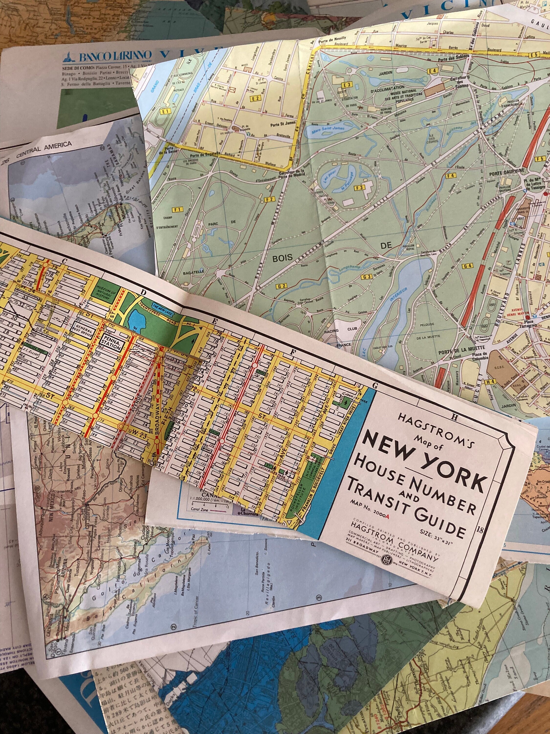 50+ Map Paper Pieces for Scrapbooking, Craft, Collage and Art ...