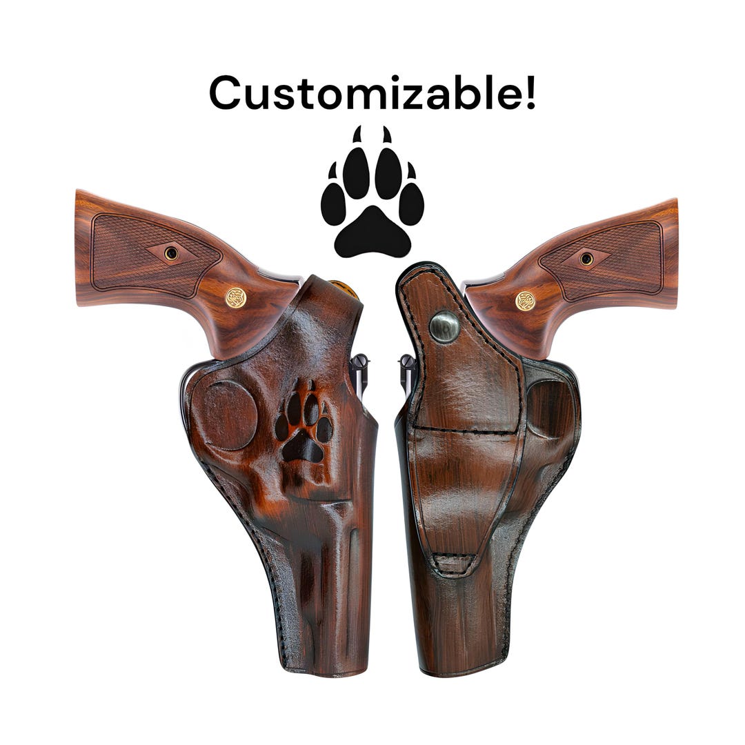 Colt Police Positive Revolver Holster: Handmade Leather Thumb Snap OWB ...