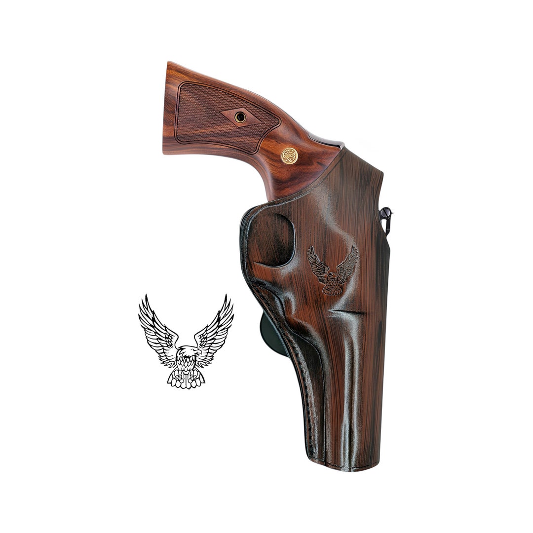 Leather Handmade Thumb Snap Holster Single Action Revolvers Fits Ruger ...
