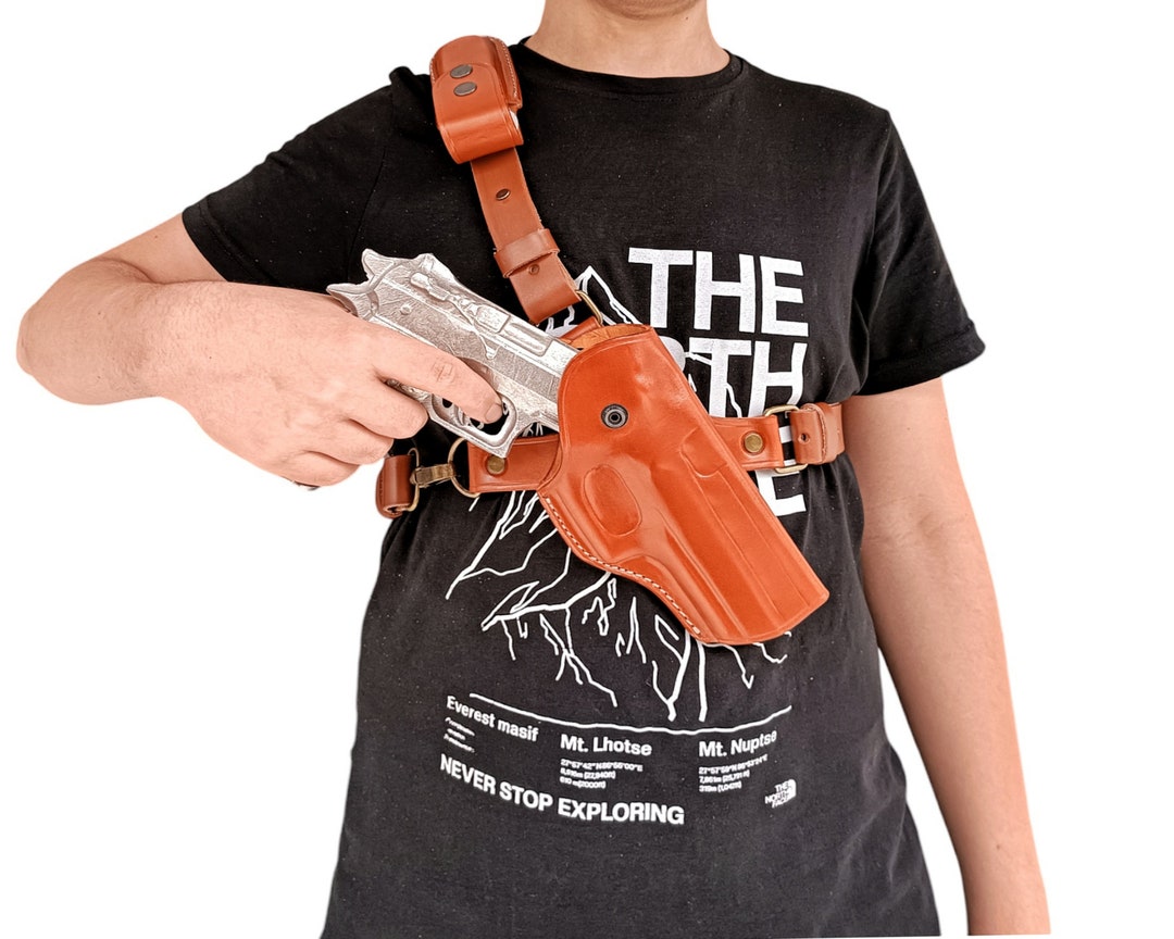 Leather Chest Holster Fits CZ 75 Series, CZ Shadow 2 Series, CZ 2075 ...