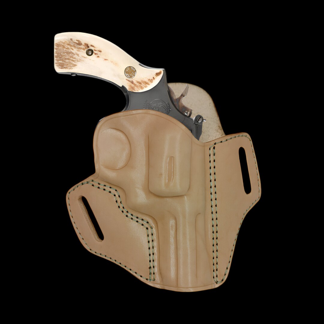 Colt Revolver Holster, White Leather Pancake Holster Fits Colt Python ...