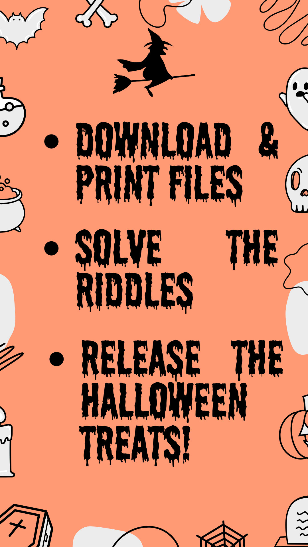 Printable Halloween Escape Room | Kids Party Game With Bonus ...