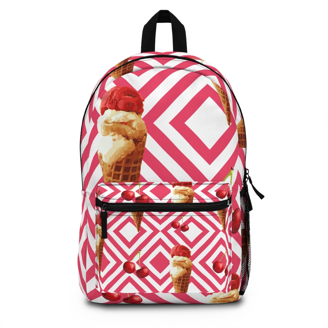 Ice Cream Diamonds Pattern Backpack - Etsy